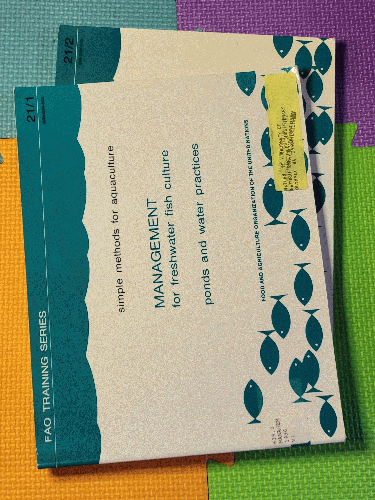 Simple methods for aquaculture: Management for freshwater fish culture ...